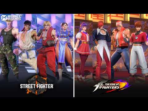 4 The King of Fighters VS 4 Street Fighter : Skin Effect Comparison l Mobile Legends 