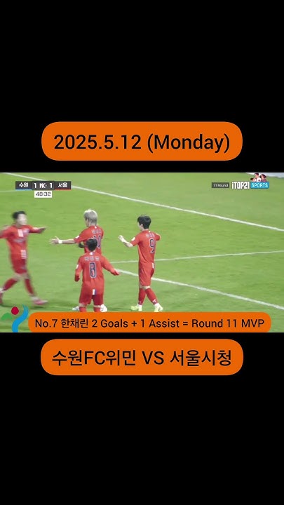 2025 WK-League - 서울시청 No.7 한채린 - 11R MVP #wk리그 #여자축구 #서울시청 #한채린 - YouTube