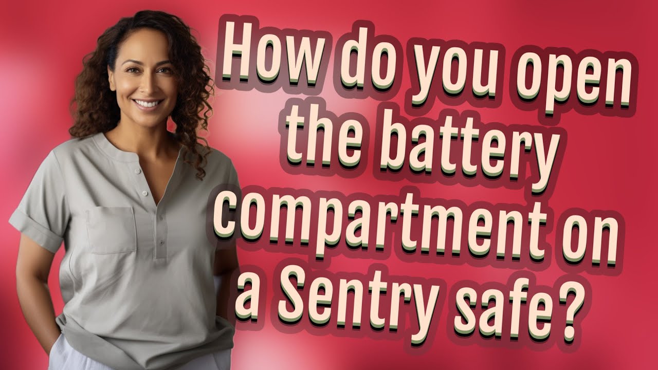 How do you open the battery compartment on a Sentry safe? - YouTube