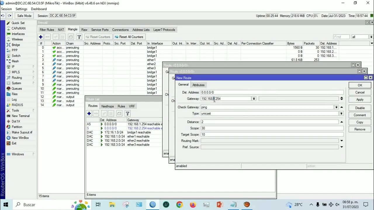 Balanceo de Carga PCC para 2 o + Lineas Misma Velocidad | Failover | Automatizando el Cambio de ...