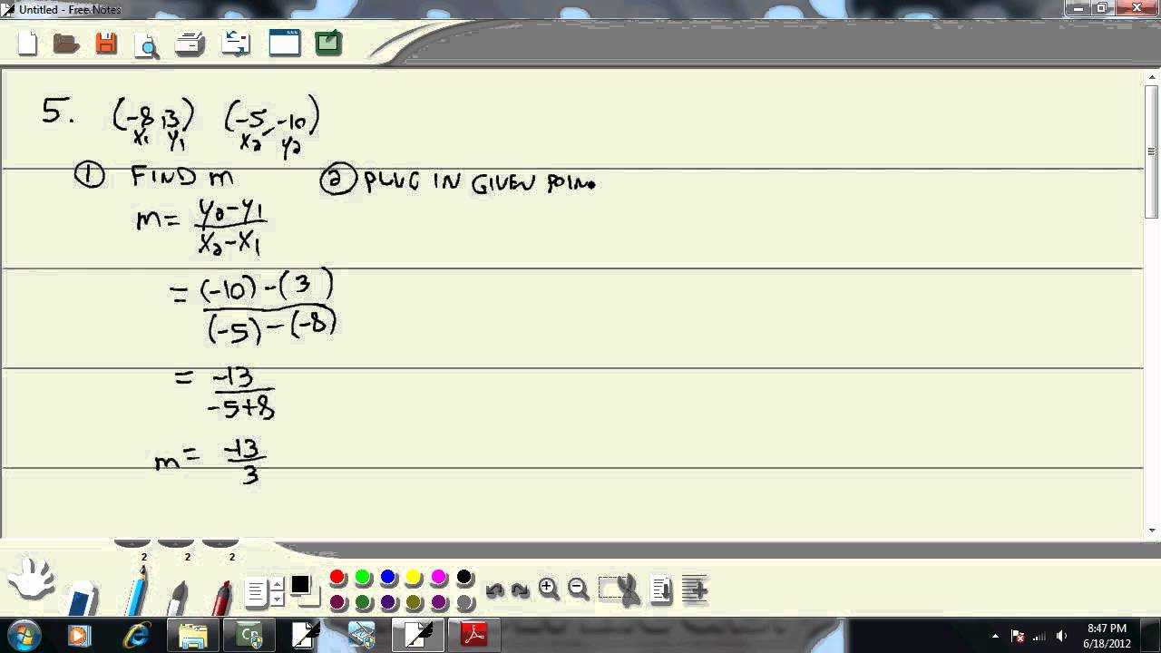 College Algebra - Chapter 2 Test - Problem 5 - YouTube