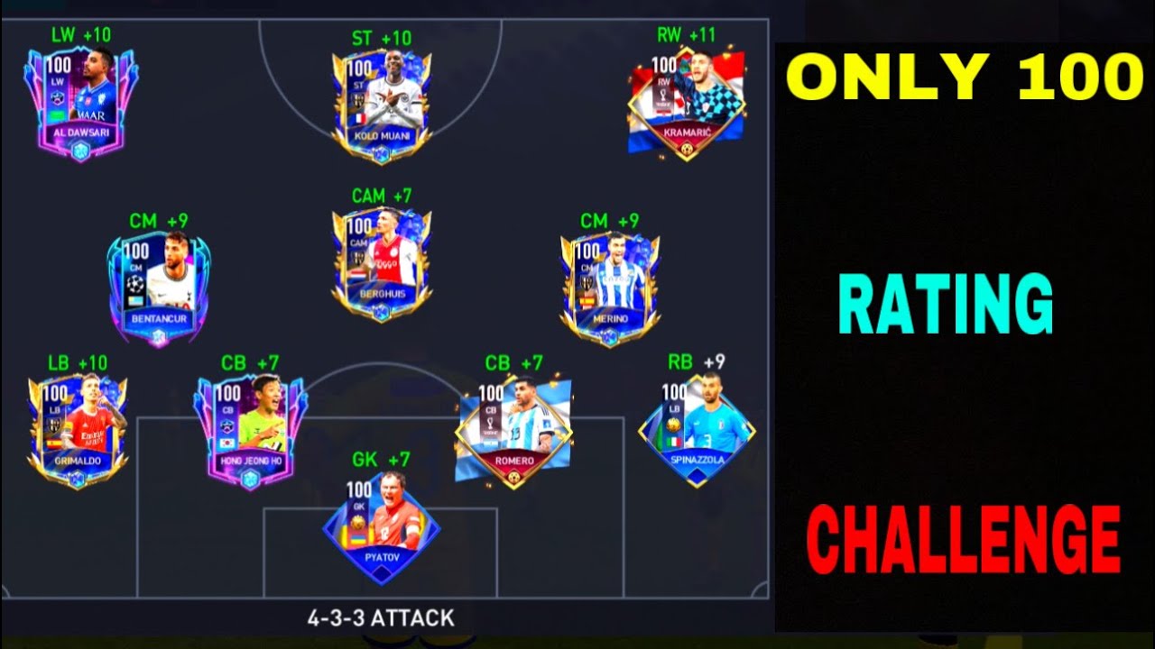 FIFA Mobile only 100 over rating players challenge - soccer gameplay 69 ...