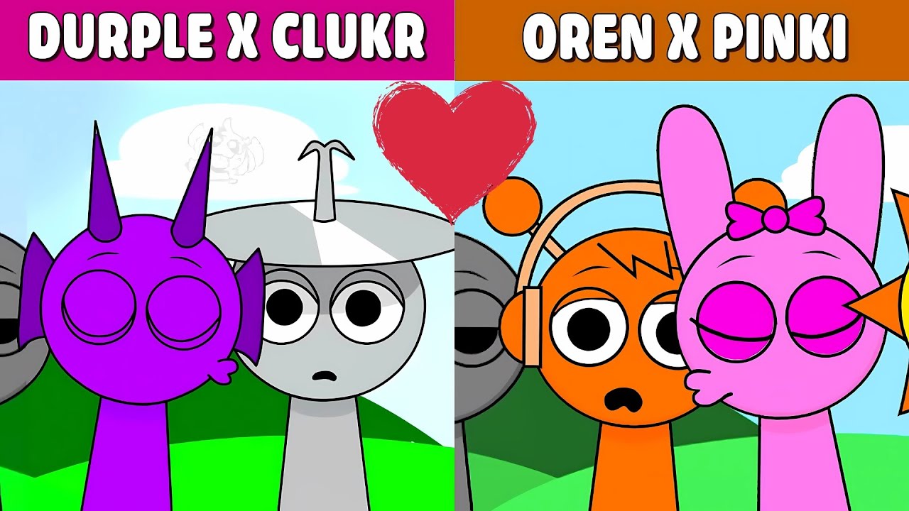 Sprunki Sinner Edition But with Durple Kissed Clukr - Oren x Pinki ...