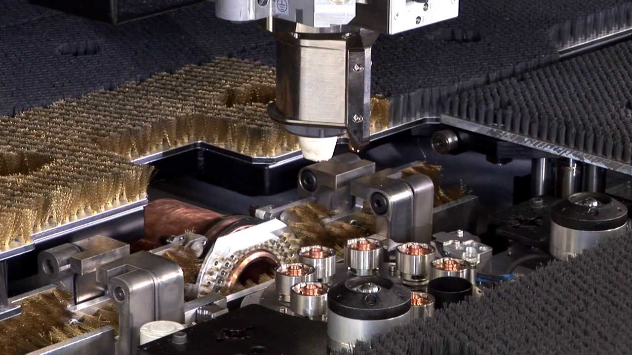 TRUMPF punch laser processing: TruMatic 7000 - How the automatic nozzle ...