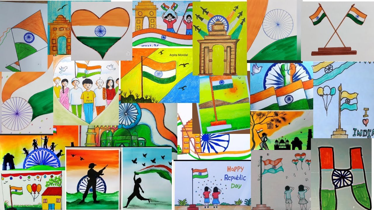 Republic Day Drawing / Republic Day Poster Drawing / How to Draw ...