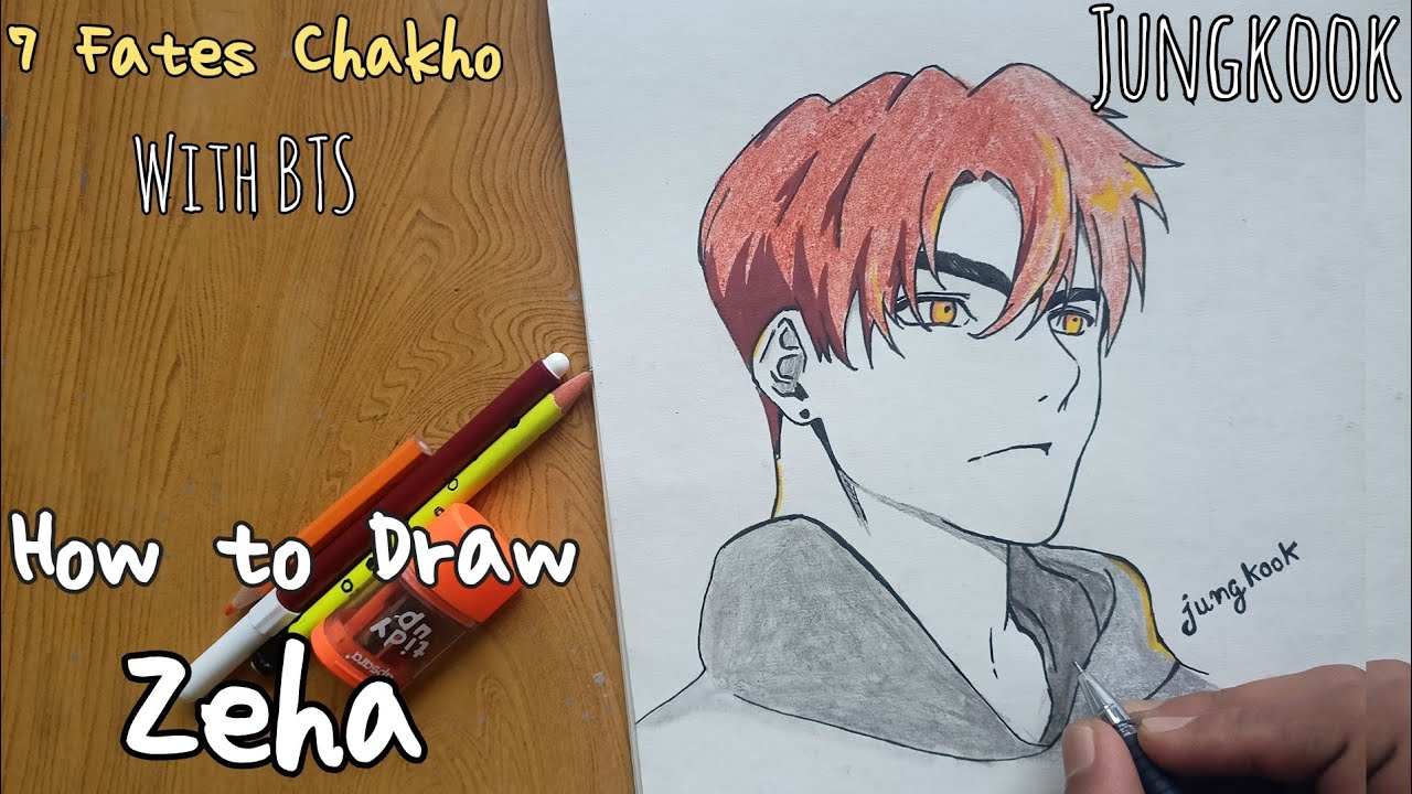 How to Draw Zeha (Jungkook) From 7 Fates Chakho with BTS|Zeha Drawing ...