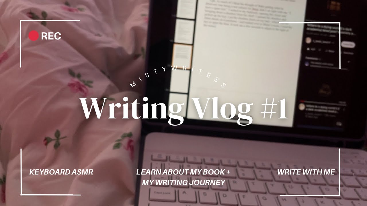 WRITING VLOG #1 📝 learn about my book + my writing journey, keyboard asmr, write with me - YouTube