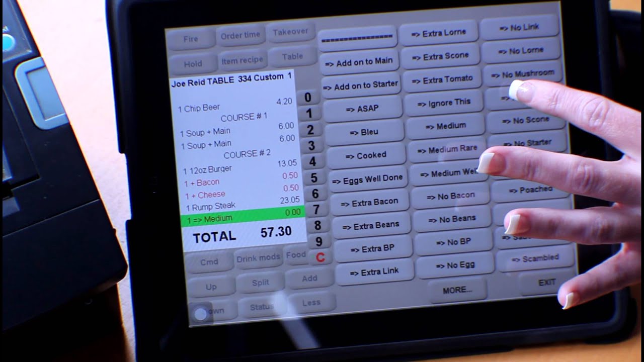 Maitre'D EPOS Hospitality Software Working With Apple iPad - YouTube