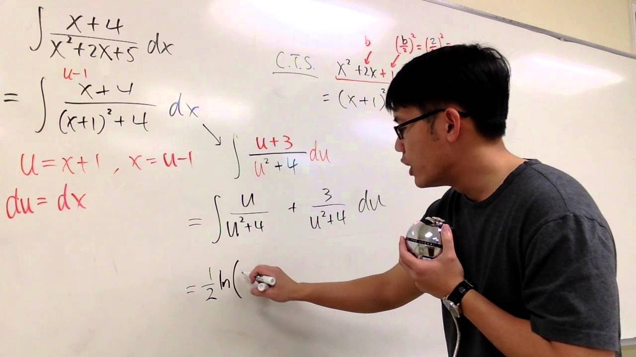 integration with completing the square, Sect 7.4 #29 - YouTube