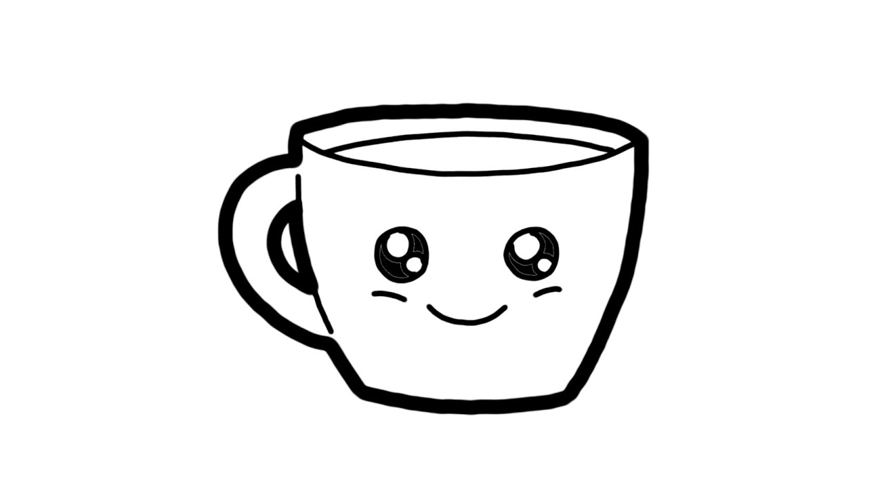 Cara menggambar cawan comel | Draw with Wady - YouTube