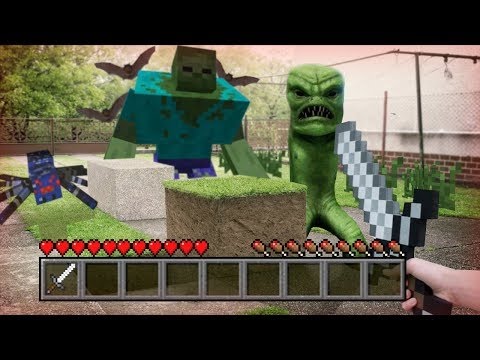 MINECRAFT IN REAL LIFE - REALISTIC MINECRAFT IRL / Animations game vs ...