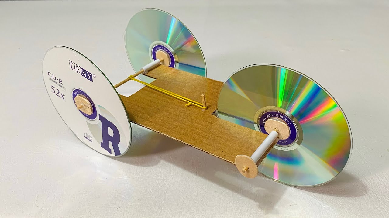 How to make Rubber band Car | Simple Car Toy - YouTube
