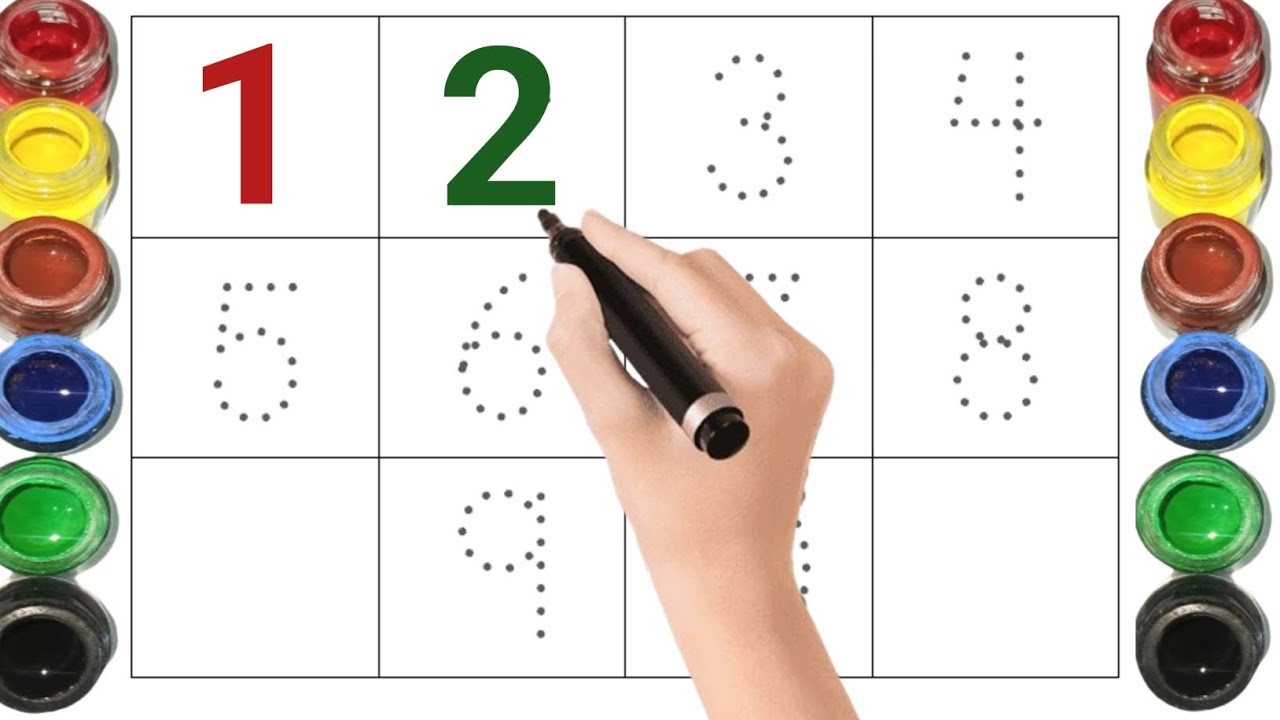 counting numbers 1234 toodels learning numbers colour name for kids and ...