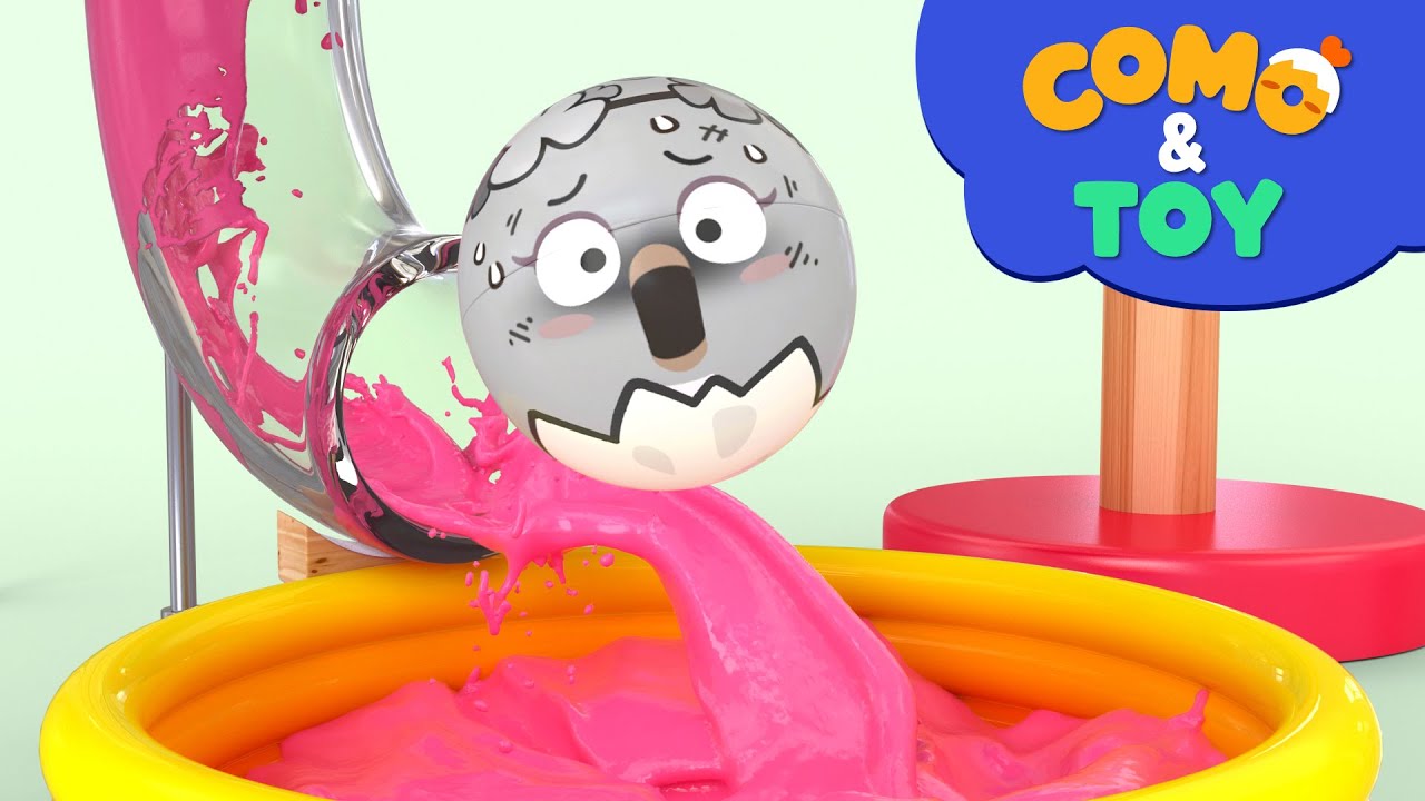 Como | Color paint mixing | Learn colors and words | Cartoon video for ...