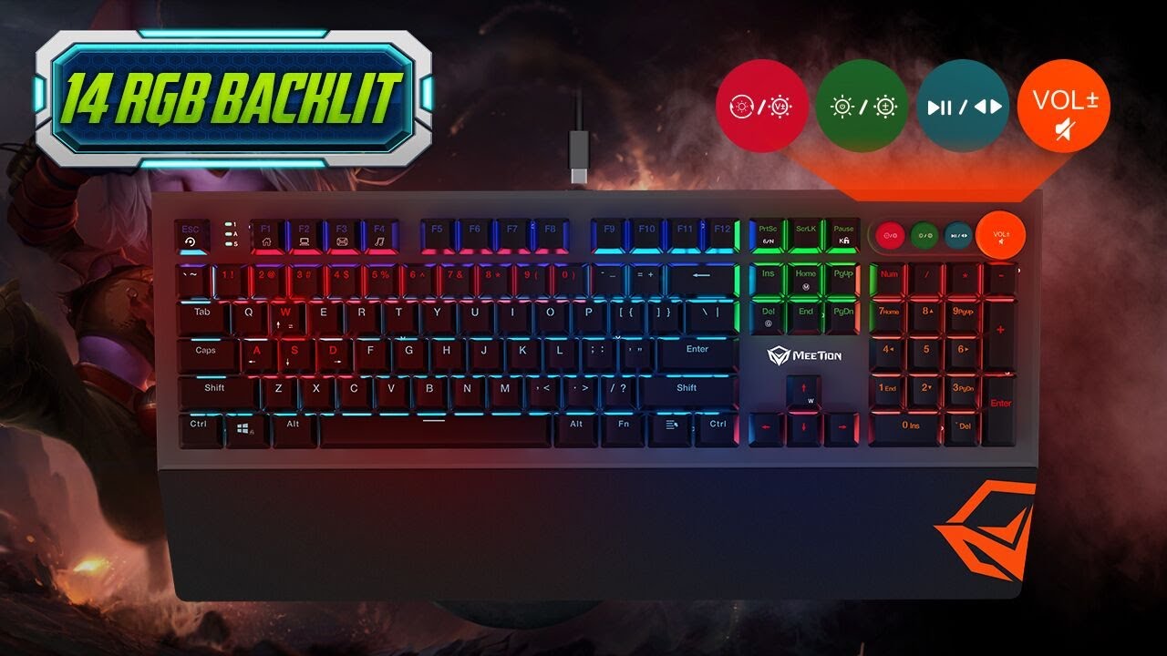 MK500 Outemu Blue Switches RGB Mechanical Keyboard - YouTube