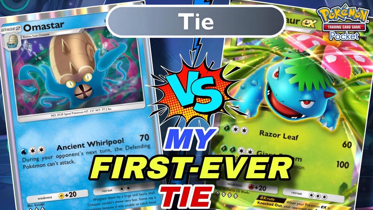 My First-Ever Tie Match in Pokemon TCG Pocket – What a Game! - YouTube