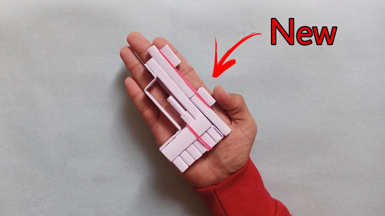 How to make paper Mini gun | easy gun origami | Paper Gun | New paper ...