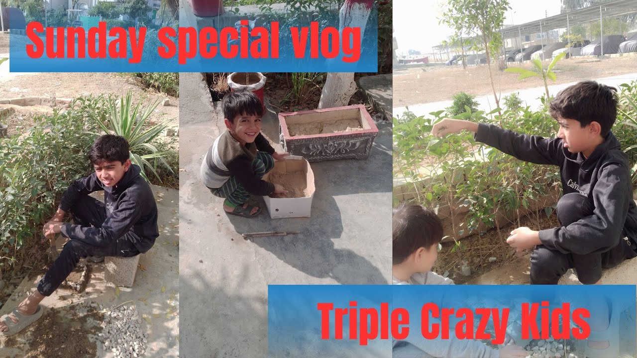 Sunday special vlog || Matti me khelny k faidy || Kids vlog || # ...