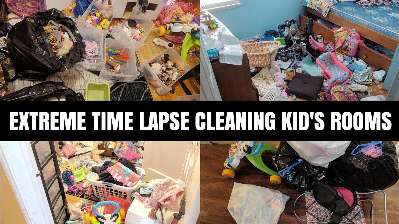 EXTREME CLEAN WITH ME |⏰ TIME LAPSE CLEANING KID'S ROOM | EXTREMELY ...
