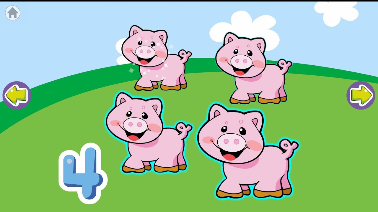 Let's Count Animals ! [Учимся считать животных] - YouTube