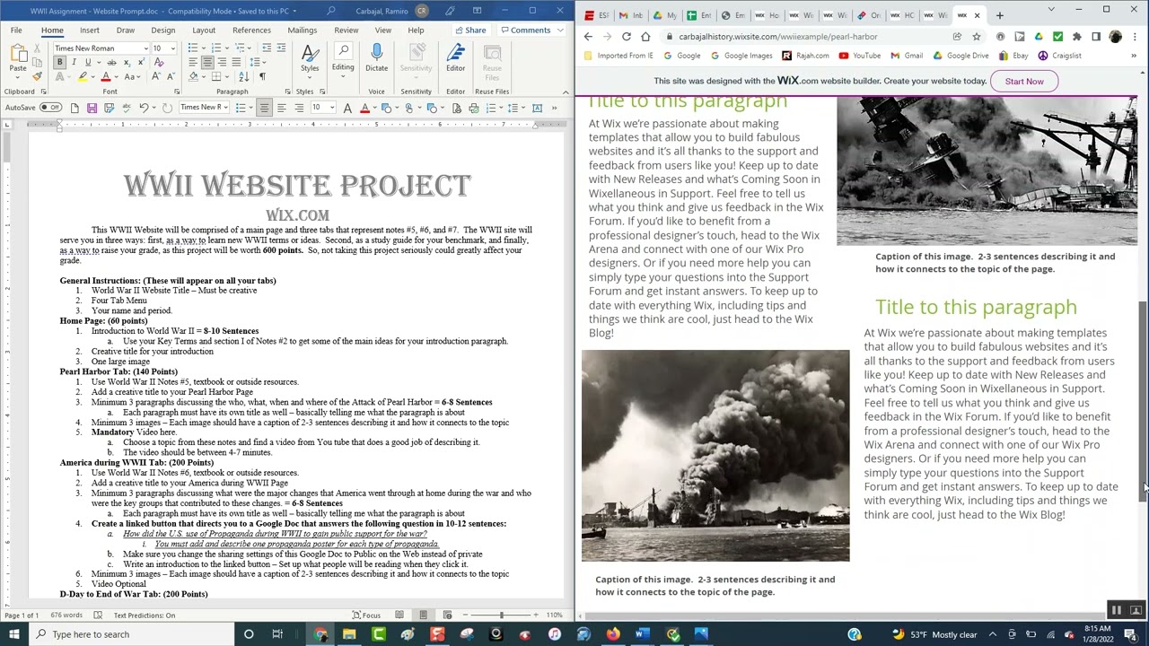 How to Video Wix com Explanation of Website Instructions using sample ...