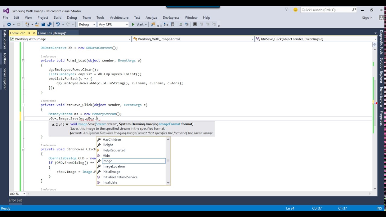 Simple Way To Insert Retrieve Image In Sql Db Part 4 Youtube 4476