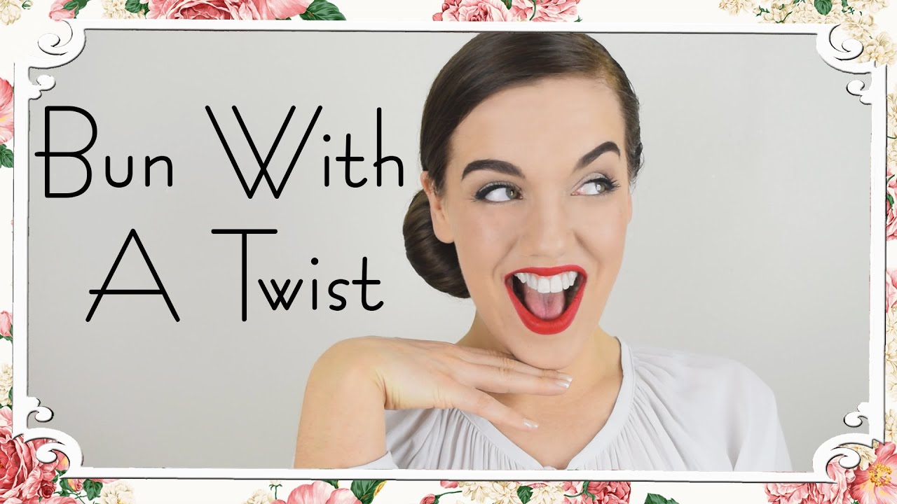 Easy Pin Up Girl Hair | Bun With A Twist - YouTube