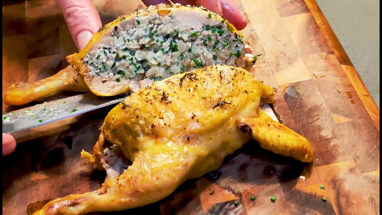 Boneless Stuffed Baby Chicken, 'HOW TO' video recipe. - YouTube