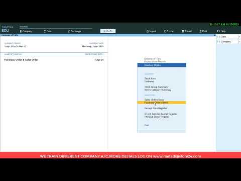 PURCHASE ORDER FULL PROCESS IN TALLY PRIME PART2 - YouTube