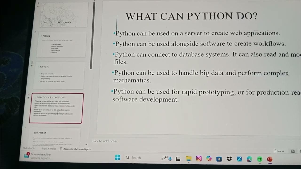 What Is Python | Tamil | Learning intrest - YouTube