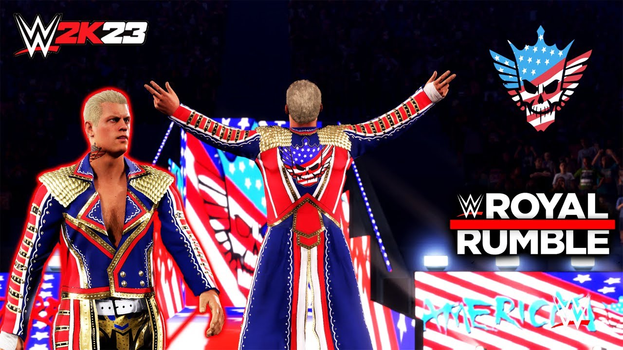 WWE 2K23 CODY RHODES ROYAL RUMBLE 2023 RETURN ENTRANCE - YouTube