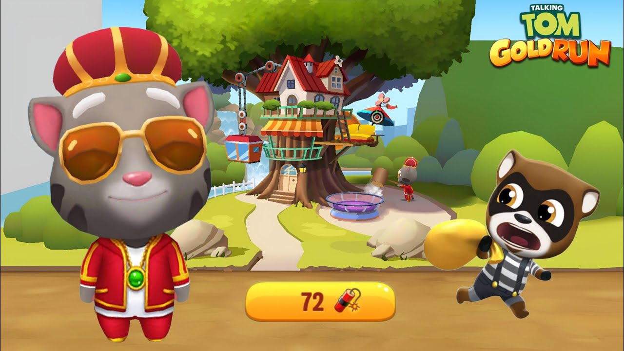 Talking Tom Gold Run King Tom Character Full Screen Game Play 21 - YouTube