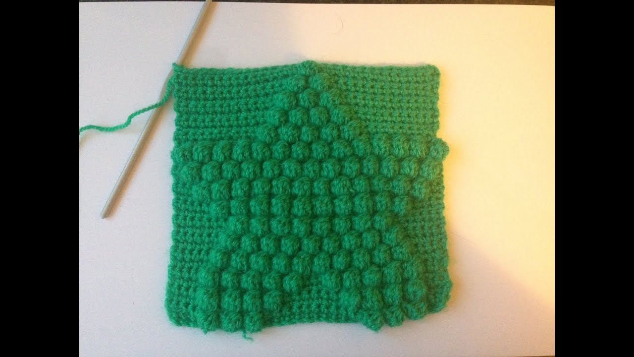 How to crochet bobble chart STAR - YouTube
