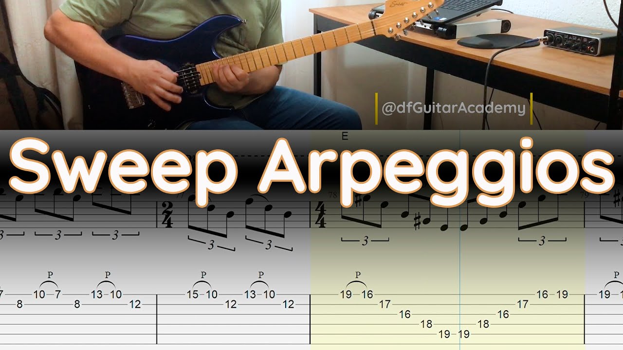 Sweep Arpeggios (Guitar lesson) - YouTube