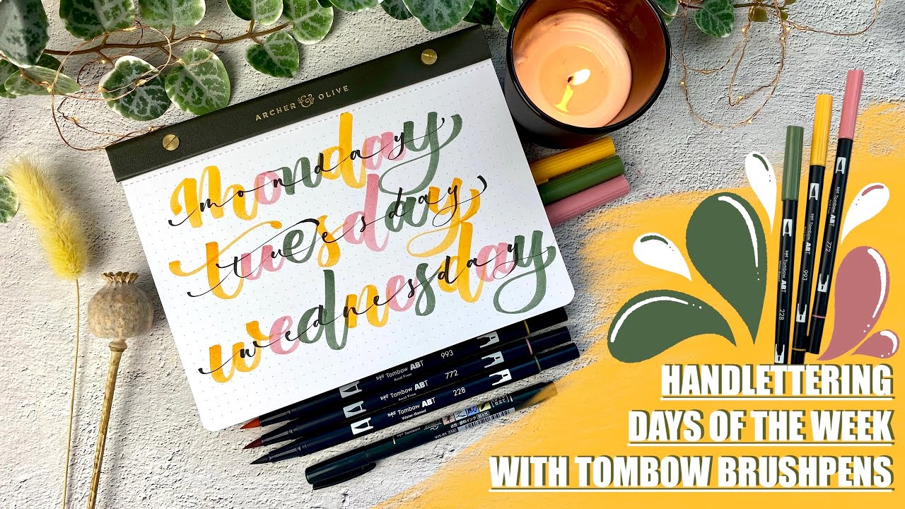 Hand-Lettering Days of the week !! #lettering #handlettering - YouTube