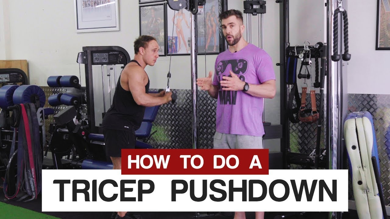How To Do a Tricep Pushdown Correctly - YouTube