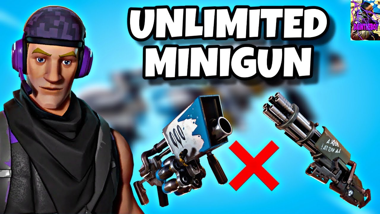 NEW UNLIMITED MINIGUN LOADOUT| MINIGUN SHOOTS SNOWBALLS| FORTNITE SAVE ...