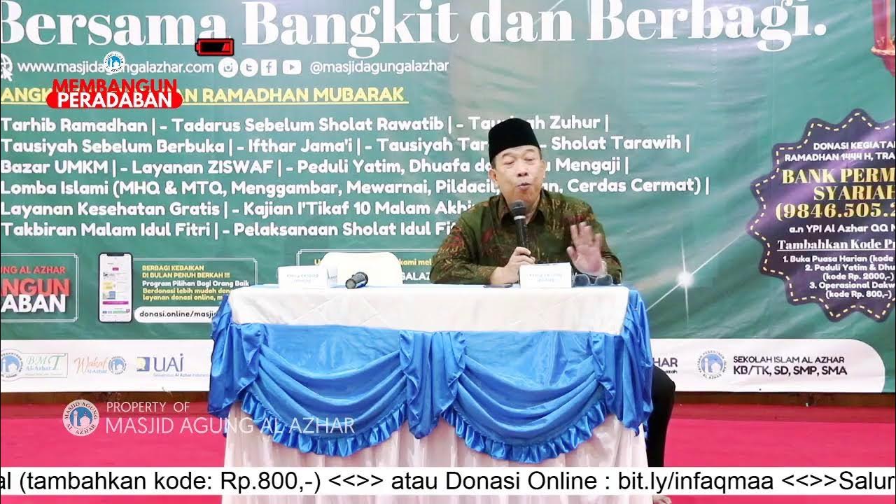 Tausiyah Sebelum Berbuka 27 Ramadhan 1444 - Dr. H, Aminullah, HM. M. A. - YouTube