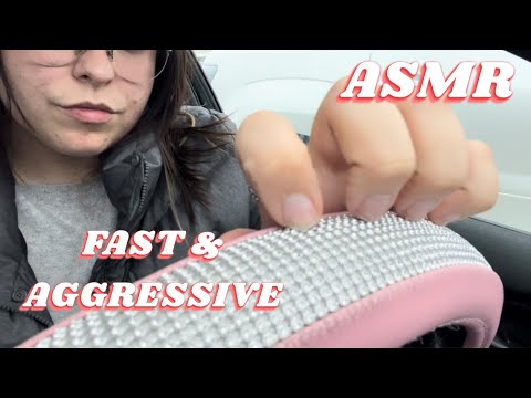 FAST & AGGRESSIVE ASMR IN THE CAR NO TALKING (LOFI TAPPING & SCRATCHING) - YouTube