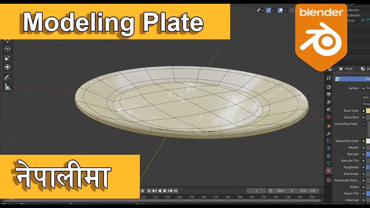 How To Model Plate | Blender Nepali Tutorial - YouTube