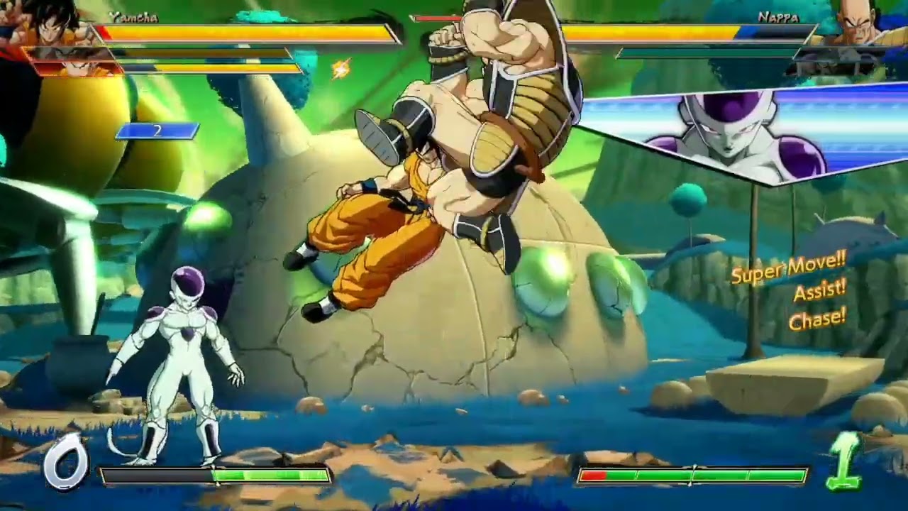 Dragon Ball FighterZ Krillin Yamcha and Tien VS Nappa Captain Ginyu and ...