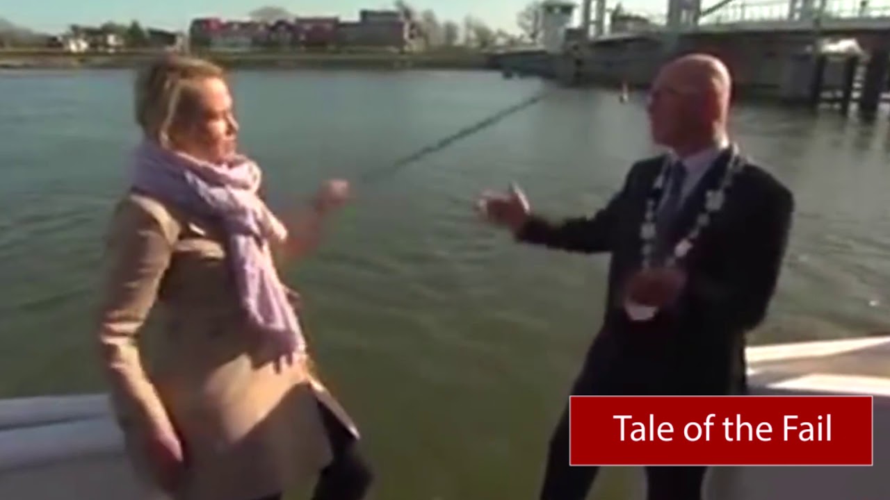 TALE OF THE FAIL - A reporter falls off a boat into the river mid ...
