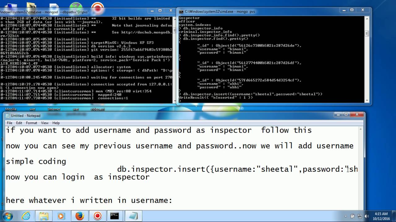 police verification system(adding username and password) - YouTube