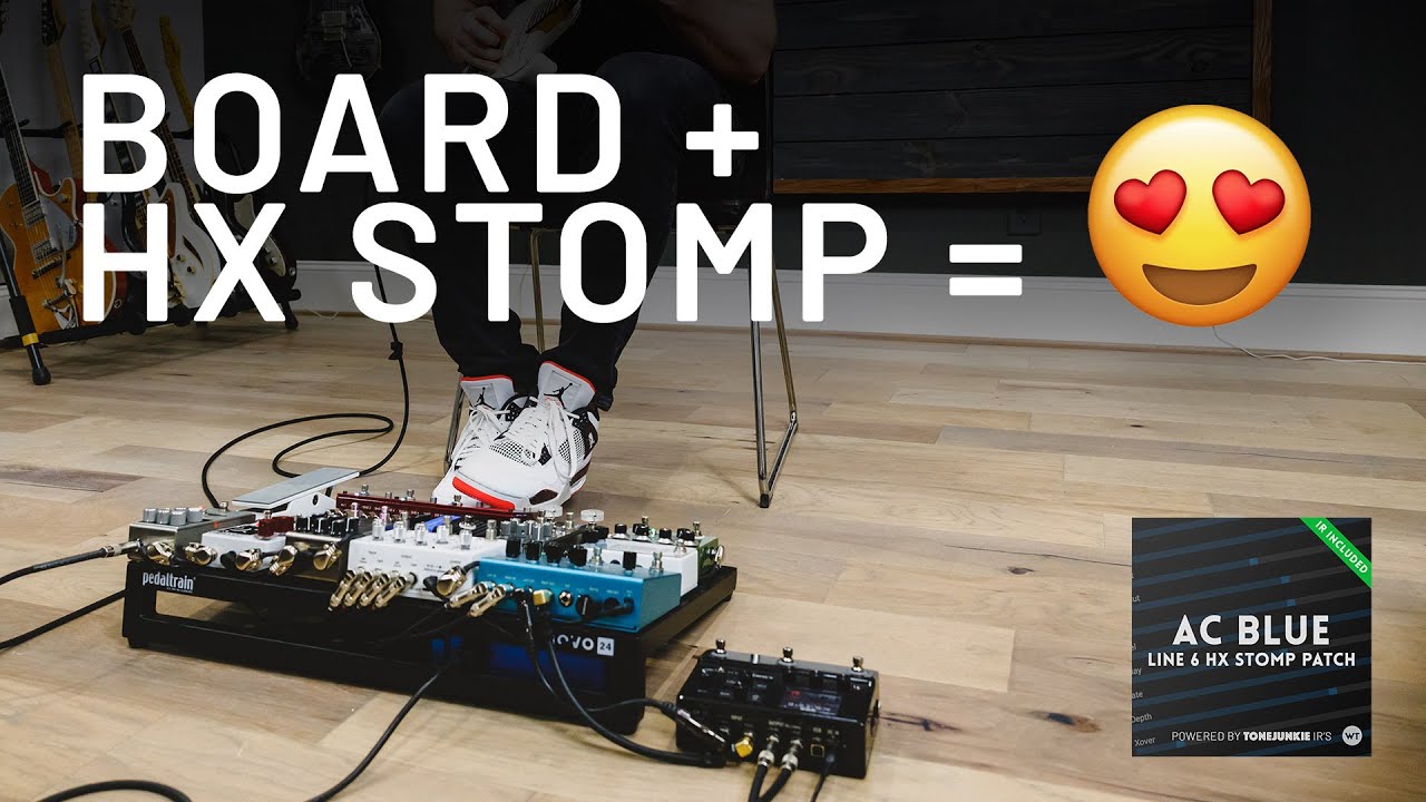 Line 6 HX Stomp with board - AC Blue HX Stomp patch demo - YouTube