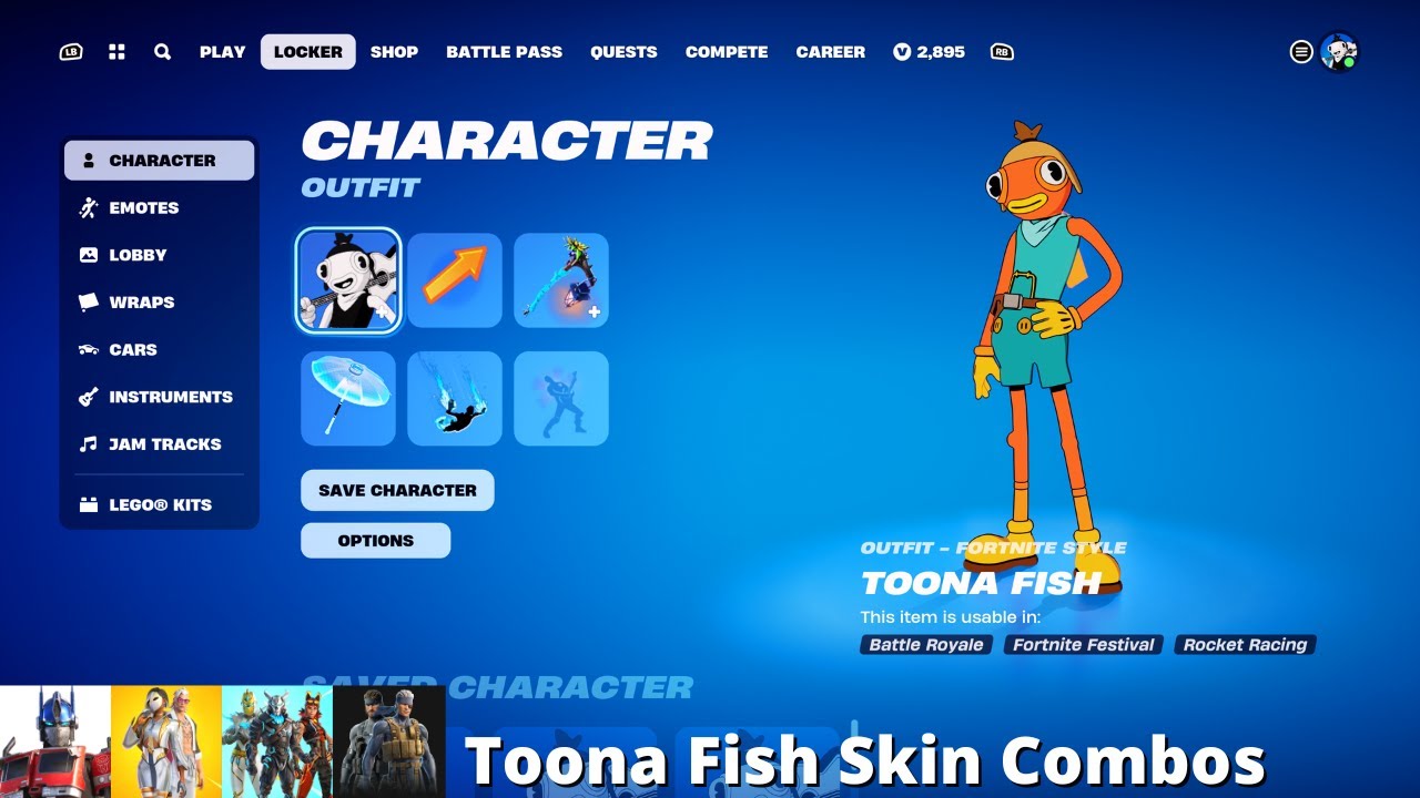 Toona Fish Skin Combos (Fortnite Battle Royale) - YouTube
