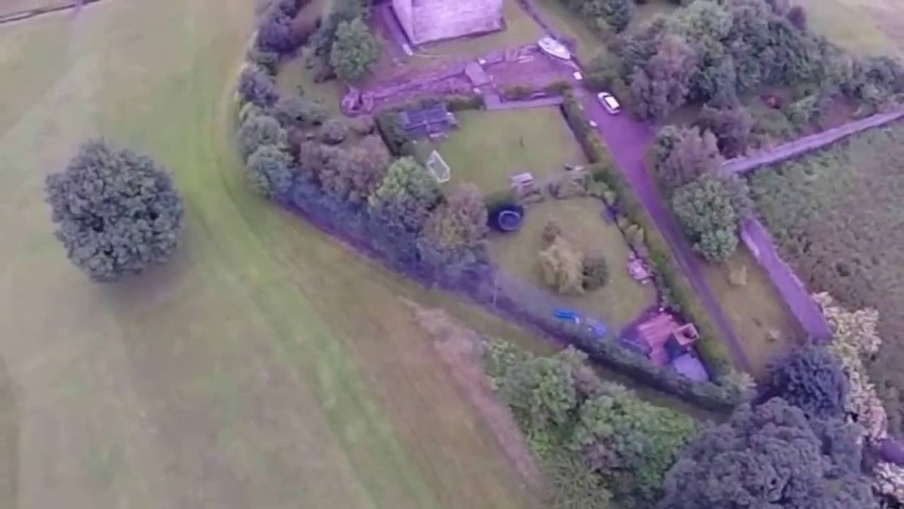 drone over niddry castle - YouTube
