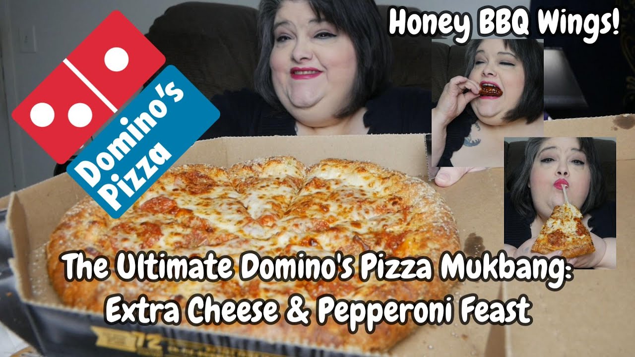 The Ultimate Dominos Pizza Mukbang Extra Cheesy Pepperoni Parmesan ...