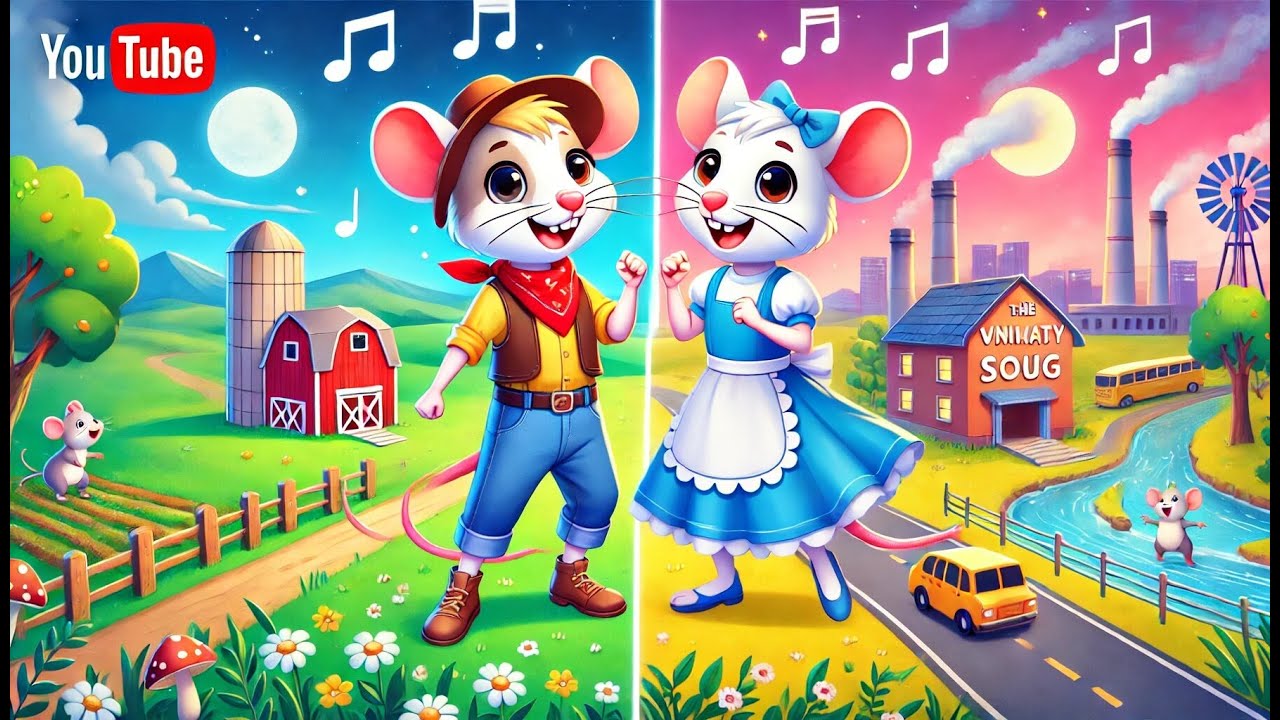 Mouse Song 🐭-The Country Mouse and Village Mouse Poem 🏡🌾| Animal Songs ...