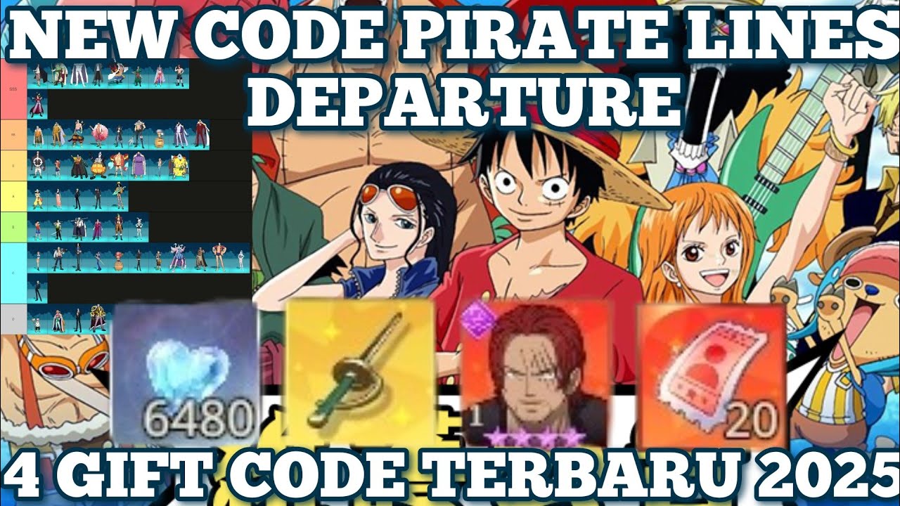New Code & Tier List Pirate Lines Departure 2025 ! Gift Code Pirate ...
