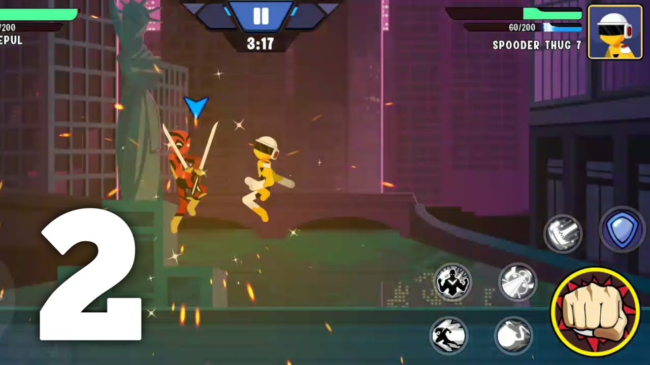 Stickman Heroes Battle of God second stage Gameplay part 2 - YouTube